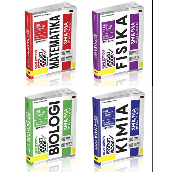 Jual Buku New Edition Pocket Book Matematika - Fisika - Biologi - Kimia SMA/MA Kelas X, XI ...