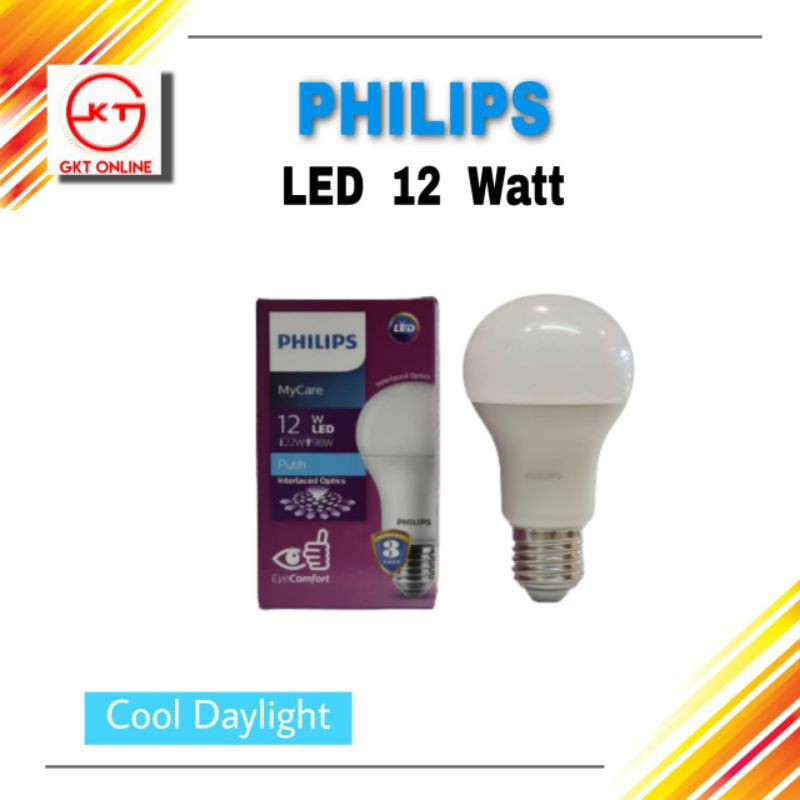 Jual Lampu Philips LED Bohlam 12 Watt / Lampu LED Bulb Cahaya Putih Philips MyCare | Shopee ...