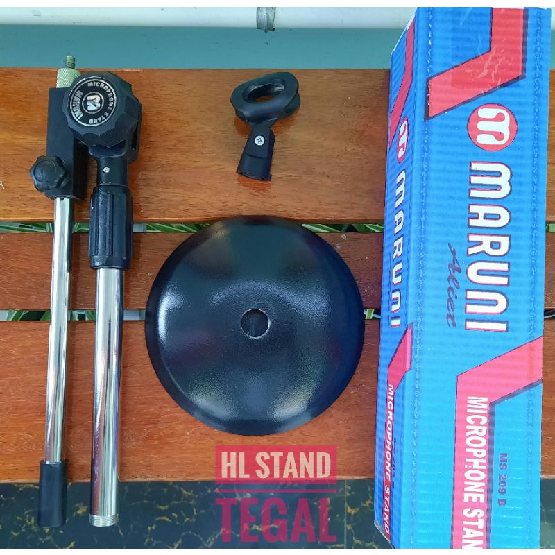 Jual Stand Mic Maruni Kaki Bulat +Holder mic | Shopee Indonesia
