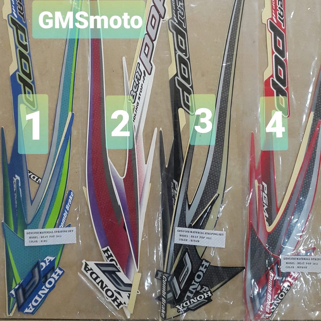 Jual Stiker striping motor BEAT POP 2015 Honda | Shopee Indonesia