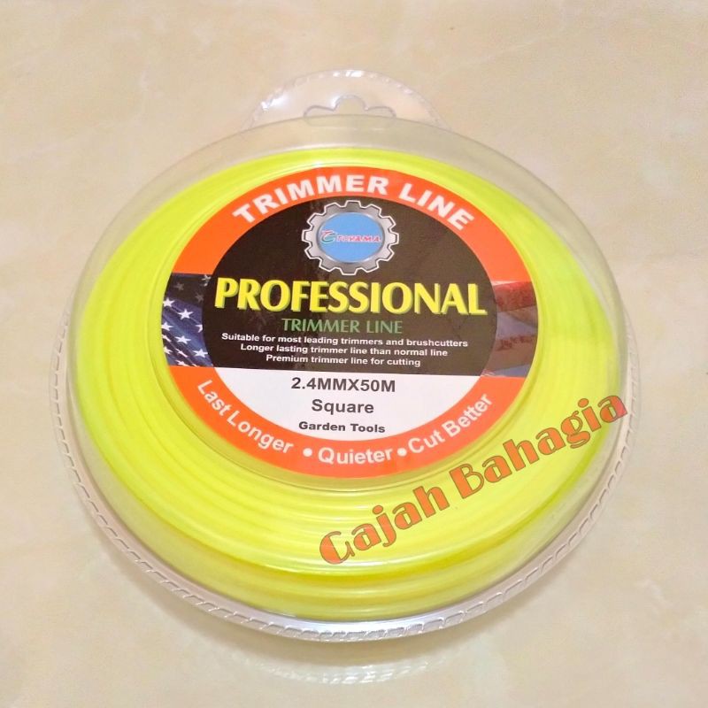 Jual Tali Senar Potong Rumput 50M 2,4MM Nylon Trimmer Line 50 Meter ...