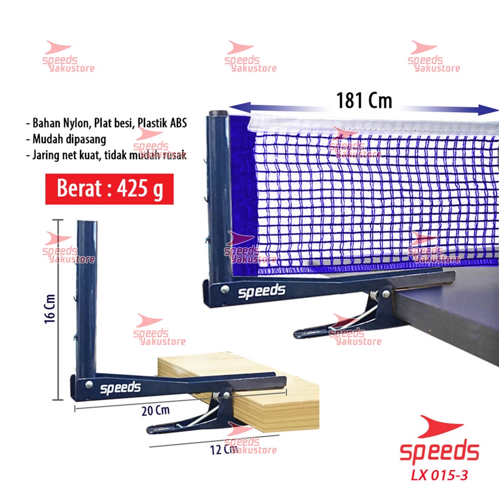 Jual SPEEDS Universal Net Jaring Tenis Meja Pingpong Tarik Portable 160cm LX 015-2 | Shopee ...