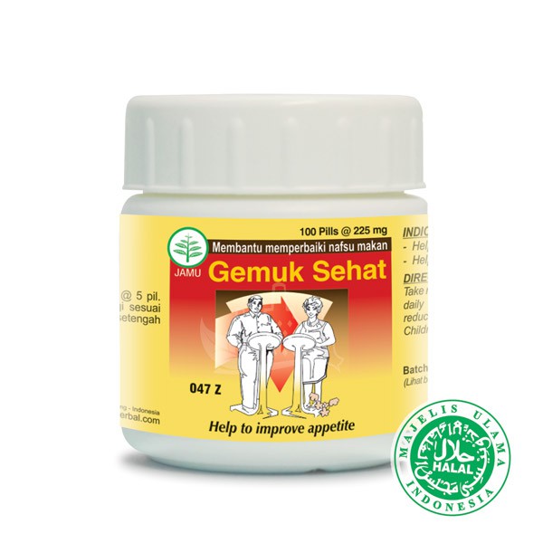 Jual GEMUK SEHAT 100 PIL - Borobudur Herbal - Meningkatkan nafsu makan ...