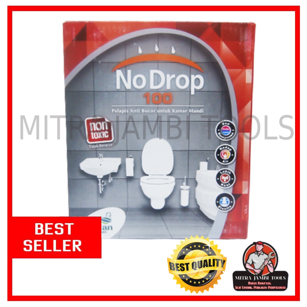 Jual NO DROP 100 CAT PELAPIS ANTI BOCOR UNTUK KAMAR MANDI 2,5 KG ...