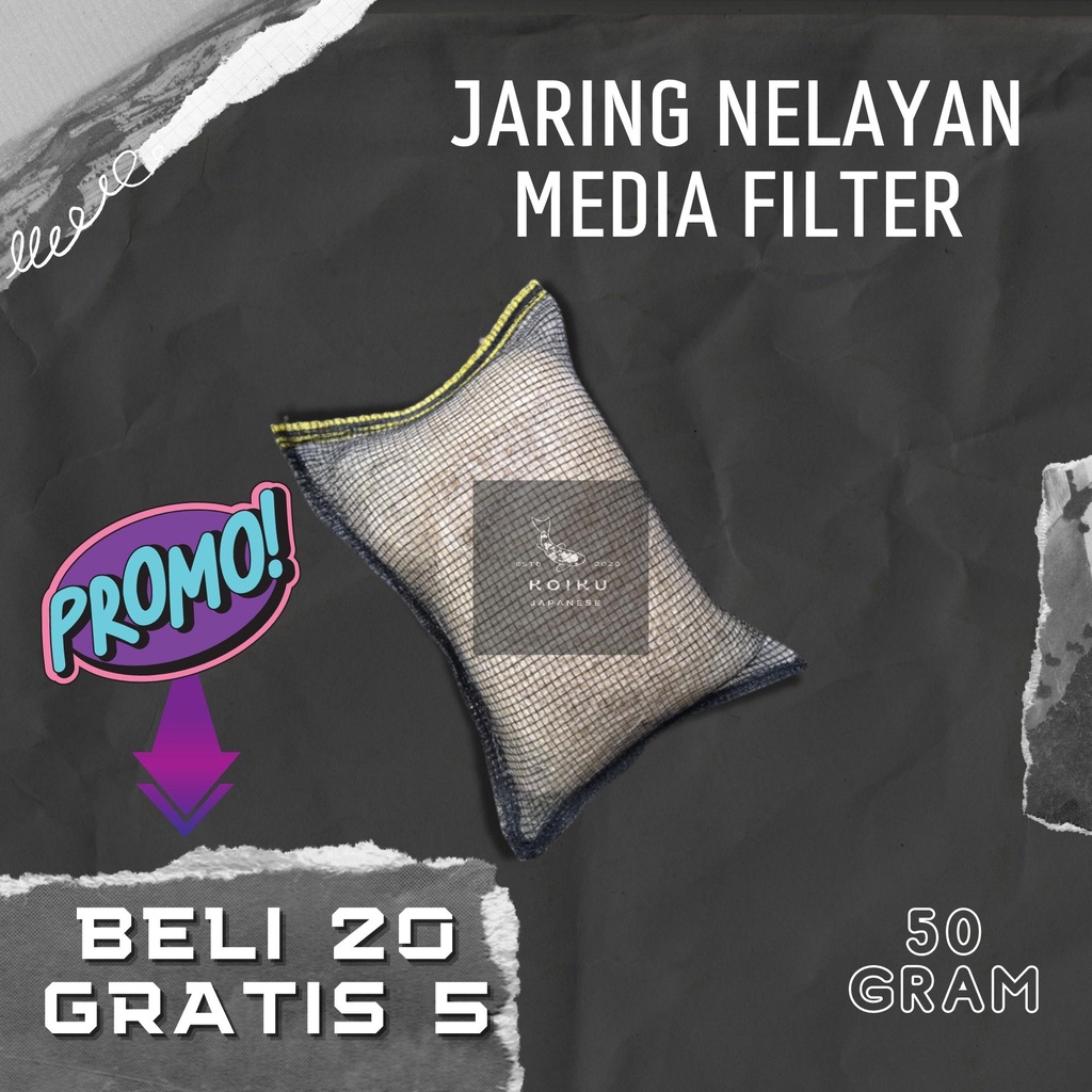 Jual Jaring Nelayan media Filter Kolam Ikan Koi Dan Aquarium | Shopee ...