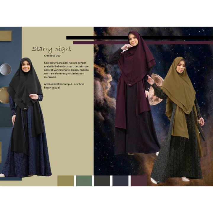 Jual Gamis dewasa premium haitwo cresedia 010 (set dengan jilbab ...