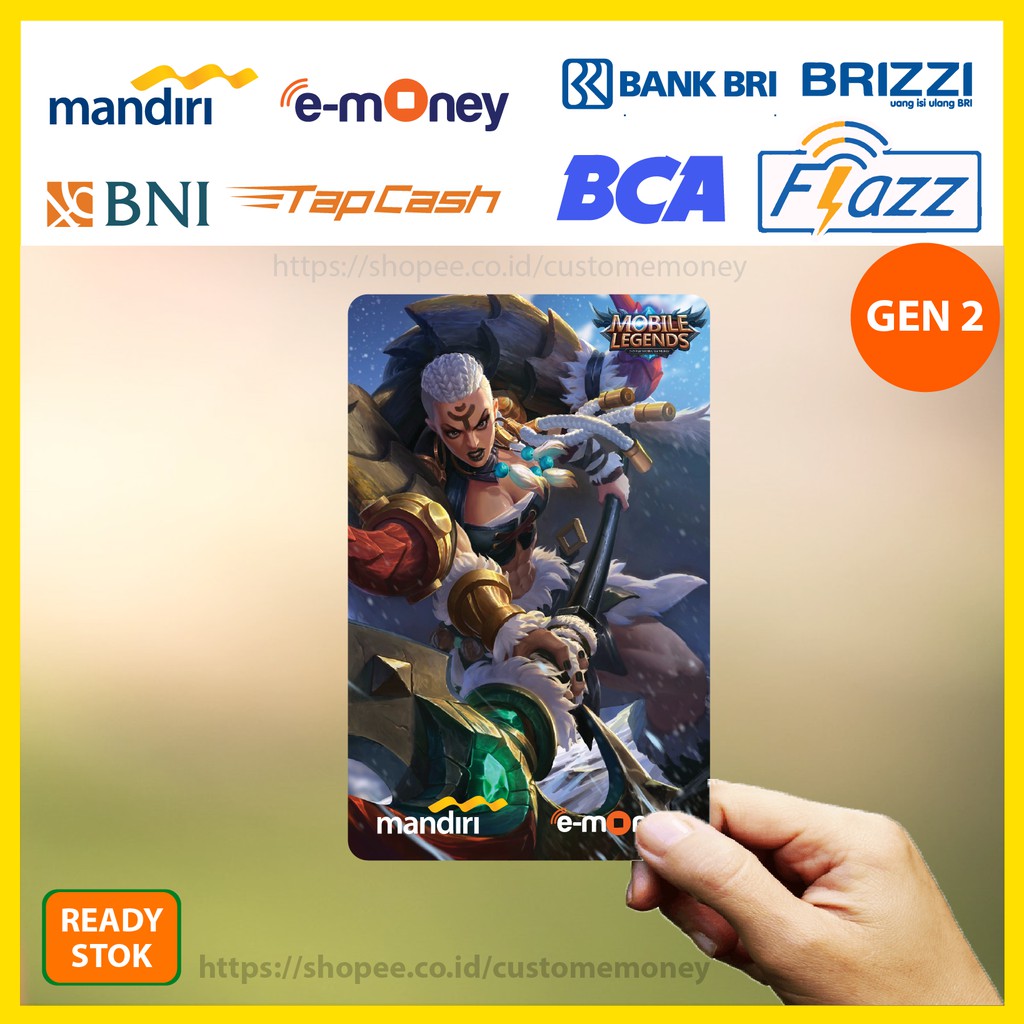 Jual Emoney Game Hilda Mobile Legend 1 Etoll E-Money Mandiri Flazz GEN ...