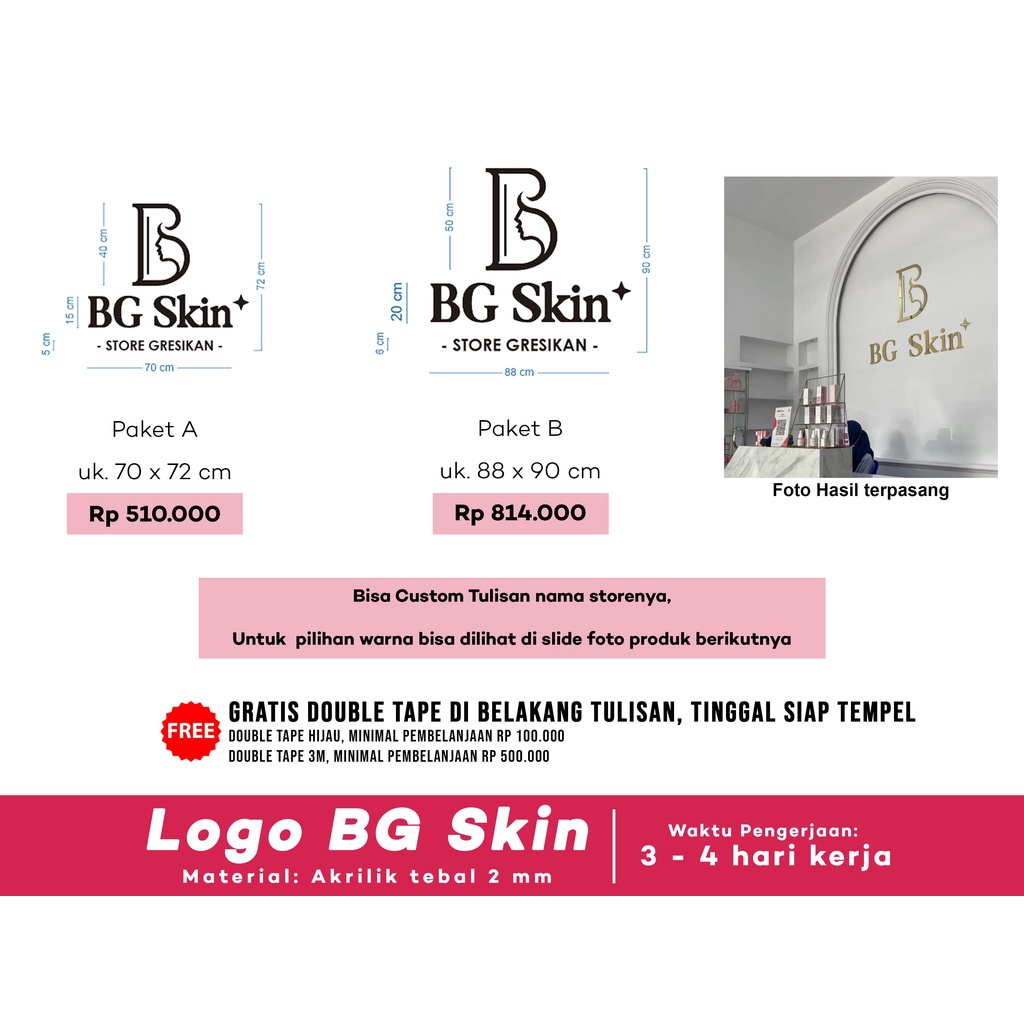 Jual Logo & Tulisan BG Skin - Akrilik | Shopee Indonesia
