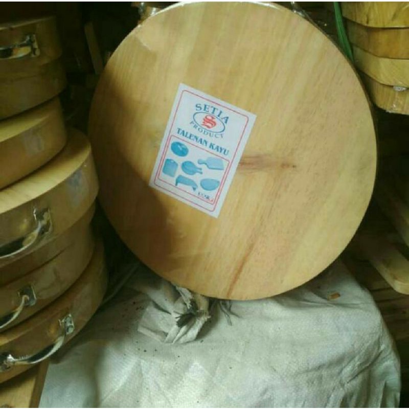 Jual talenan kayu bulat tebal talenan daging diameter 28 sampai 30 cm ...