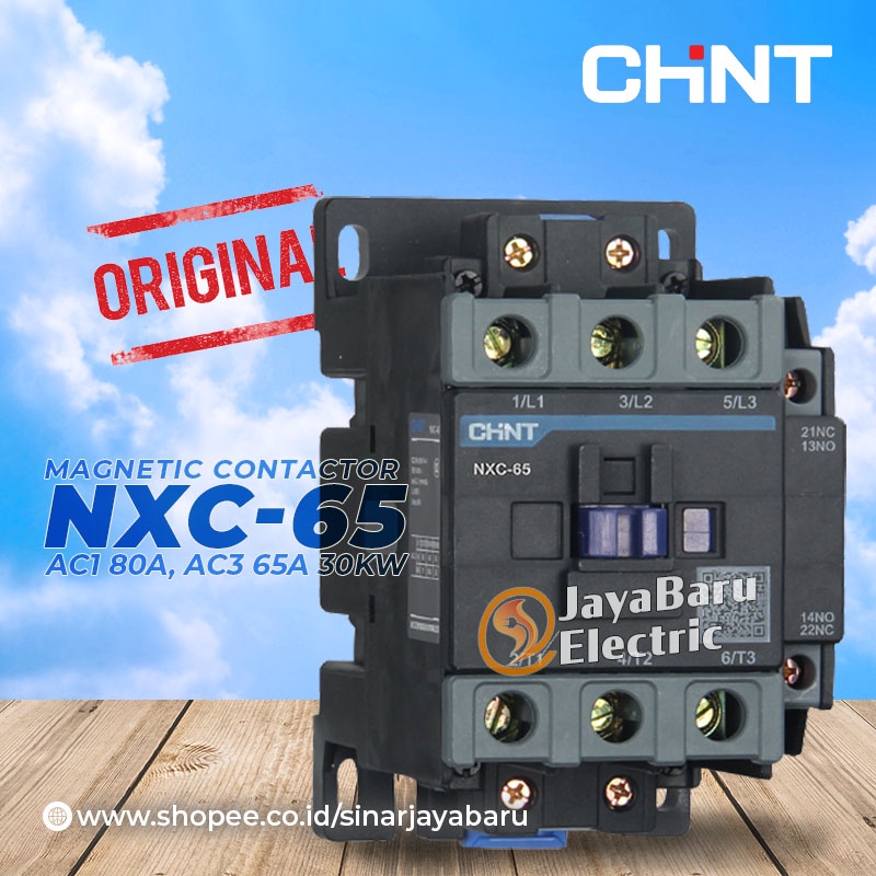 Jual Contactor Kontaktor CHINT NXC-65 NXC65 24V 36V 48V 110V 220V 400V ...