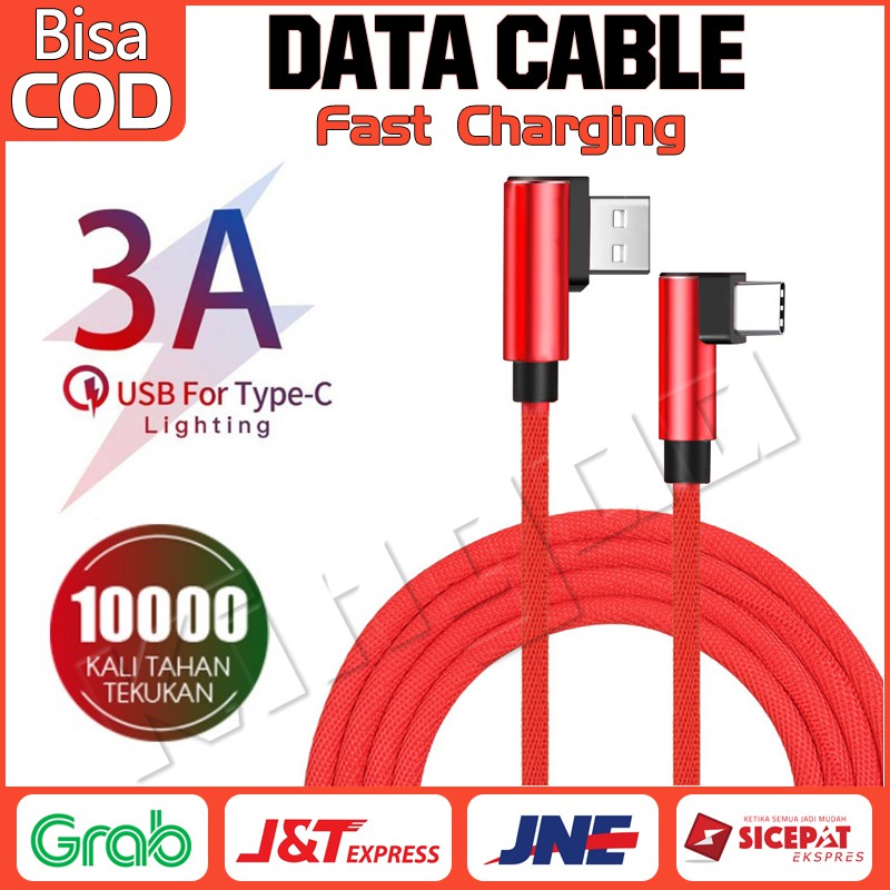 Jual KABEL DATA 3A FAST CHARGING GAMING KABEL LIGHTNING TYPE C /Micro ...