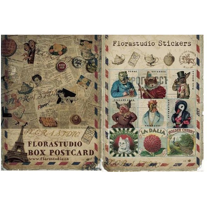 Jual sticker antik dan vintage quality import,jual perpack isi 10 ...