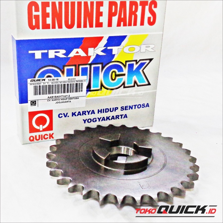 Jual Sparepart Traktor Quick, GIGI / GIR SPROCKET 30 T, G1000/S1000 ...