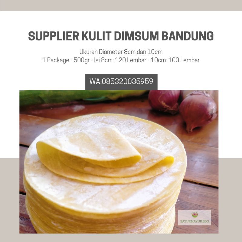 Jual Kulit Dimsum Kuning 8cm Lembar Siomay Swekiaw Gyoza Kuotie ...