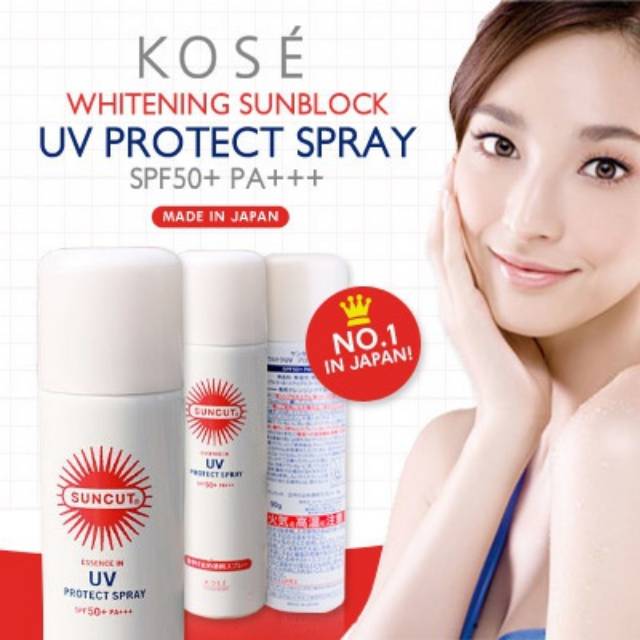 Jual Kose Cosmeport Suncut UV Protect Spray SPF 50 PA+++ | Shopee Indonesia