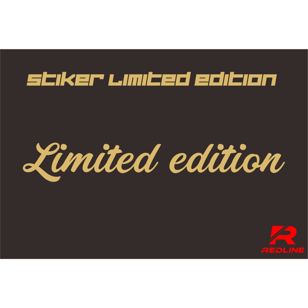 Jual Stiker Limited Edition Cutting | Shopee Indonesia