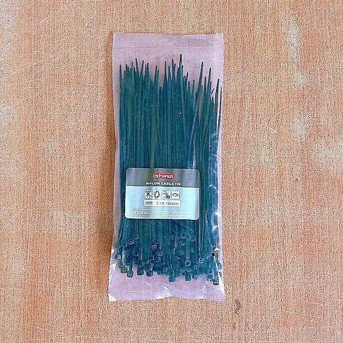 Jual Cable ties/kabel tis 2.5 x150mm (kepala kecil & tipis) isi 100pcs ...