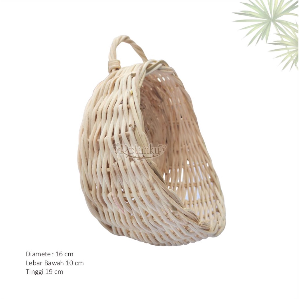 Jual Pot atau Vas Bunga dengan bahan Rotan Dinding Tempel Gantung Daun ...