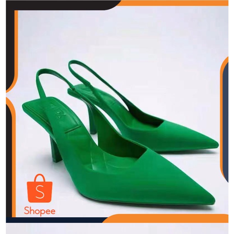 Jual Closed Toe Sepatu Hak Tinggi Wanita Tumit Tinggi Za2021 Mid Tumit ...