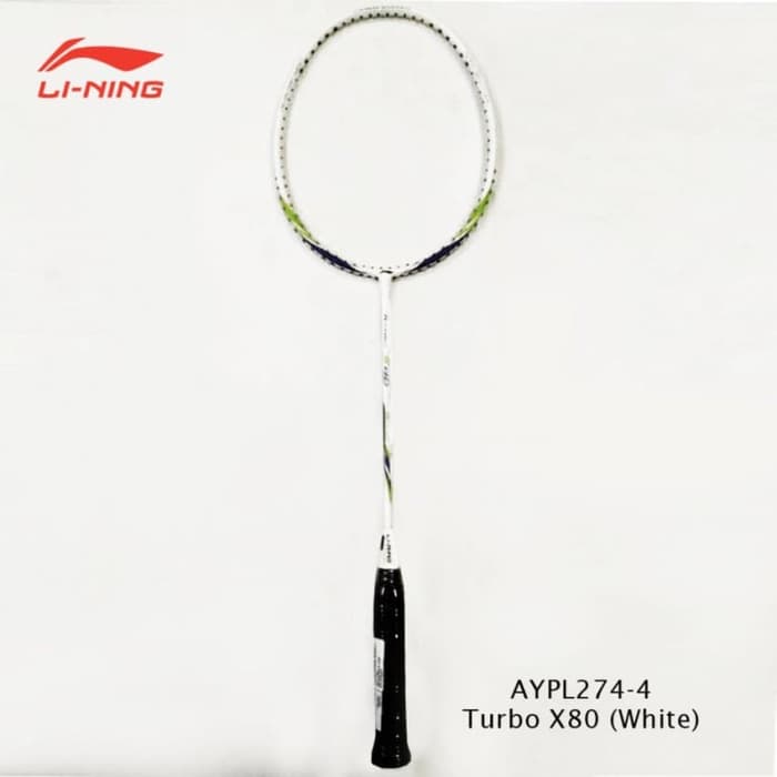 Jual LI-NING BADMINTON RACKET TURBO X 80 WHITE | Shopee Indonesia