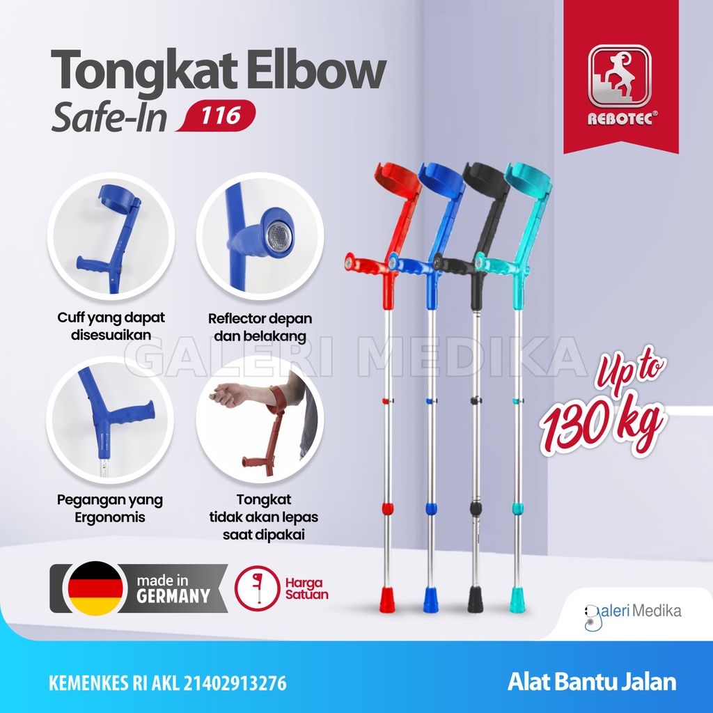 Jual Tongkat Siku / Tongkat Elbow Rebotec Safe-In Erg 116 - Tongkat ...