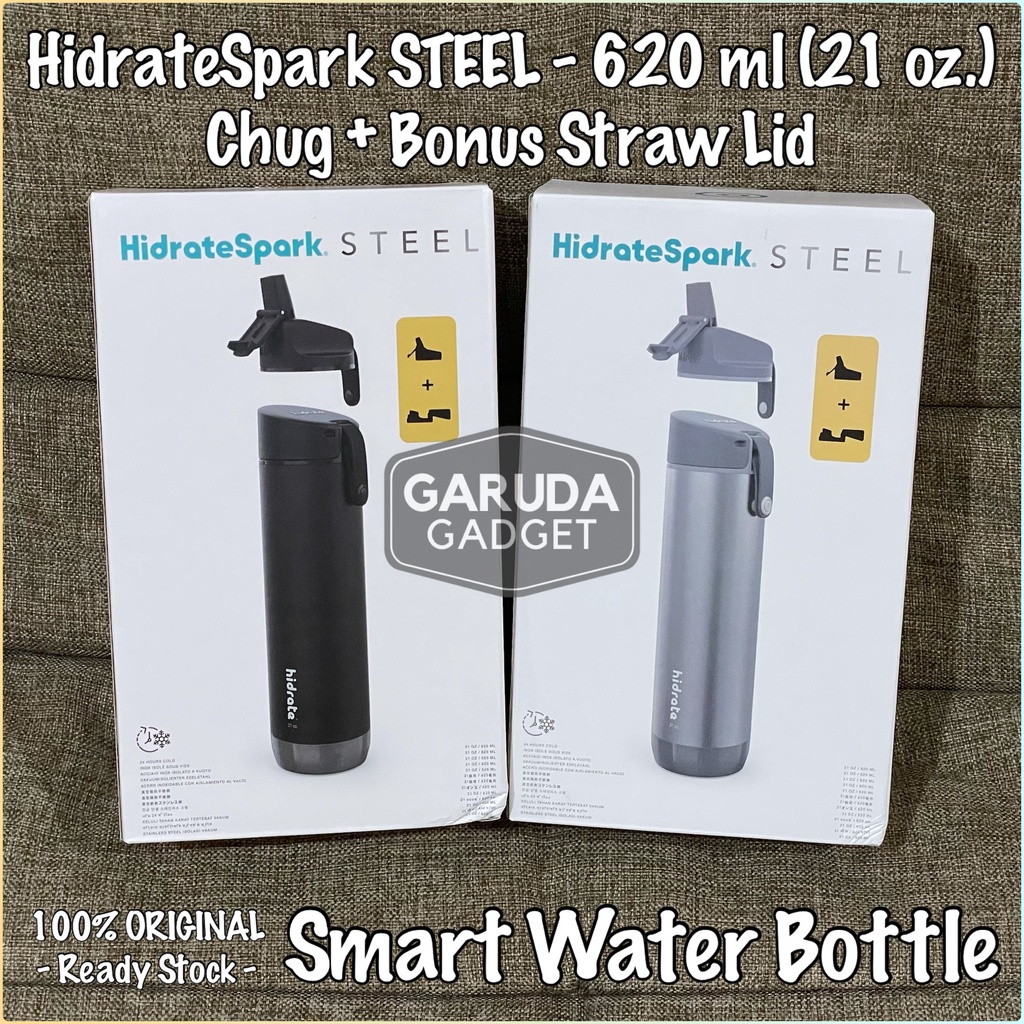 Jual HidrateSpark STEEL 620ml 21oz Smart Water Bottle Tumbler Botol ...