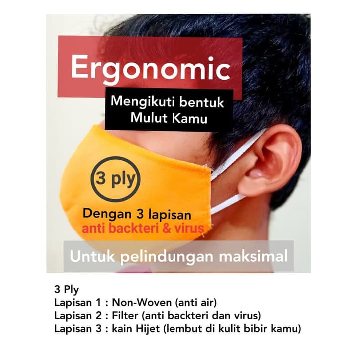 Jual Masker 3 Ply Terbaik anti virus dan bakteri / pengganti N95 ...