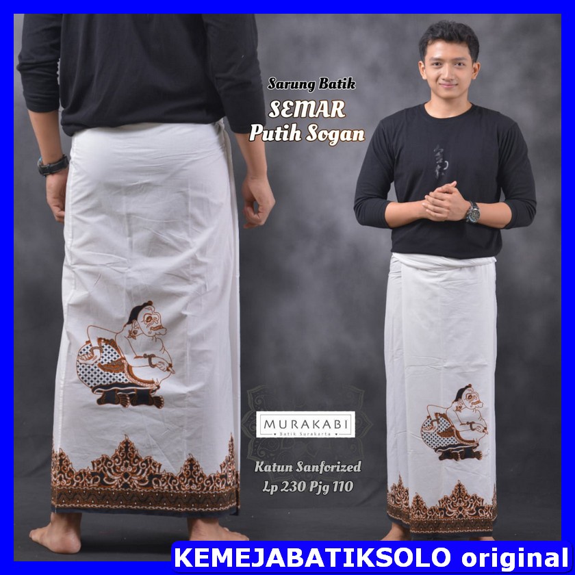 Jual SEMAR PUTIH SOGAN SARUNG BATIK PRIA SOLO MODERN PREMIUM KATUN ...