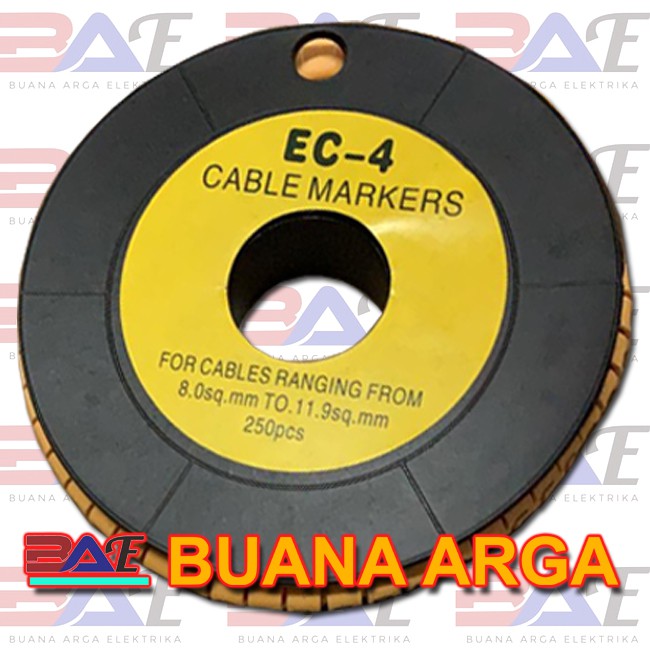 Jual Cable Marker tipe EC-3 / EC-4 huruf A-Z angka 0-9 Penanda Kabel | Shopee Indonesia