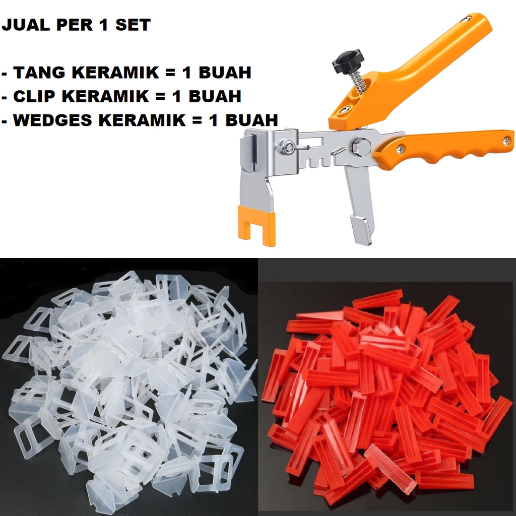 Jual SET Tile Leveling Sistem Tang Clip Klip Wedges Perapi Ubin Marmer ...