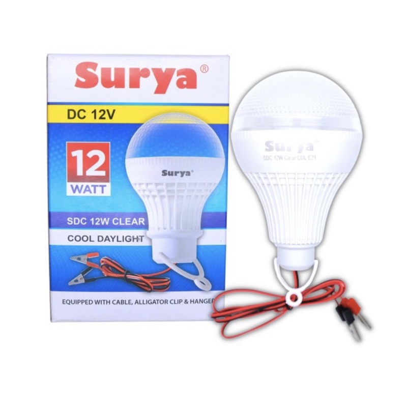 Jual SURYA LAMPU LED SDC CLEAR 12W 12 WATT JEPIT BATERAI AKI | Shopee ...