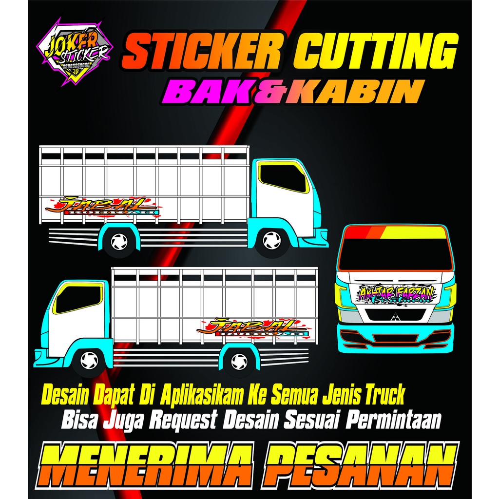 Jual Sticker Cutting Bak Belakang Kabin Depan Bisa Di Aplikasikan Ke ...
