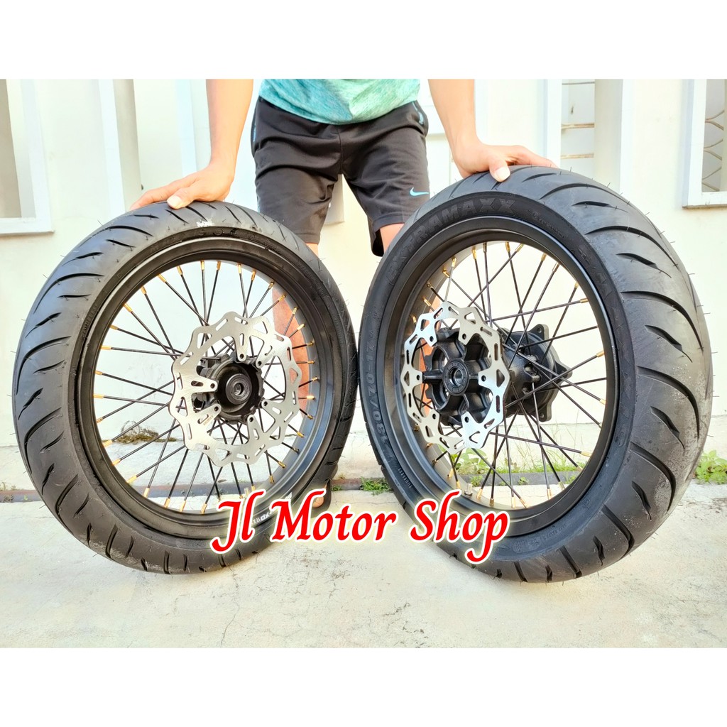 Jual Velg Set SuperMoto CRF150 KlX CRF 150 L WR155 D-Tracker CRF150L ...