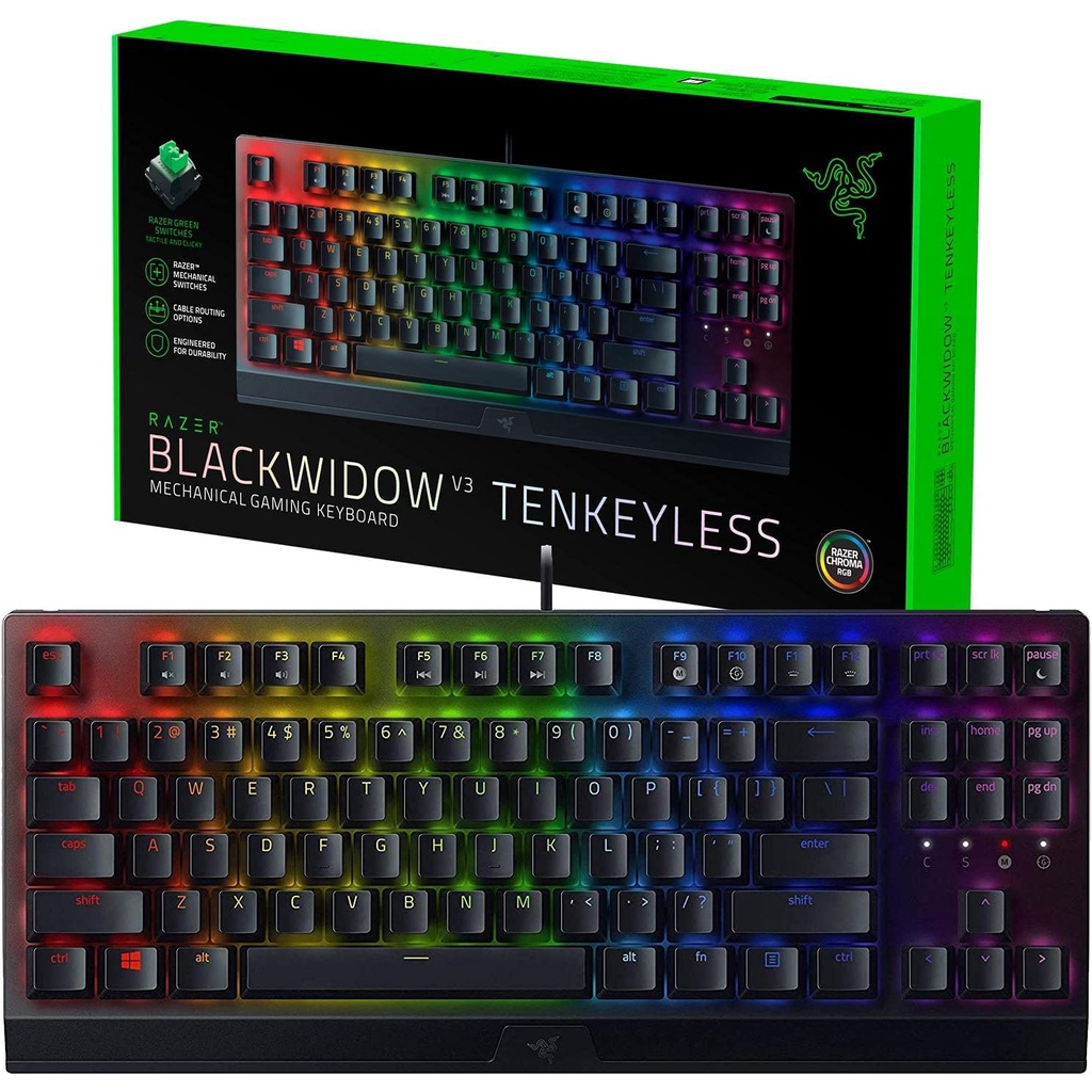 Jual Razer BlackWidow V3 Tenkeyless GREEN Switch - Compact Mechanical ...