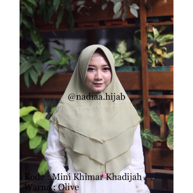 Jual Mini Khimar Khadijah (Olive) | Shopee Indonesia