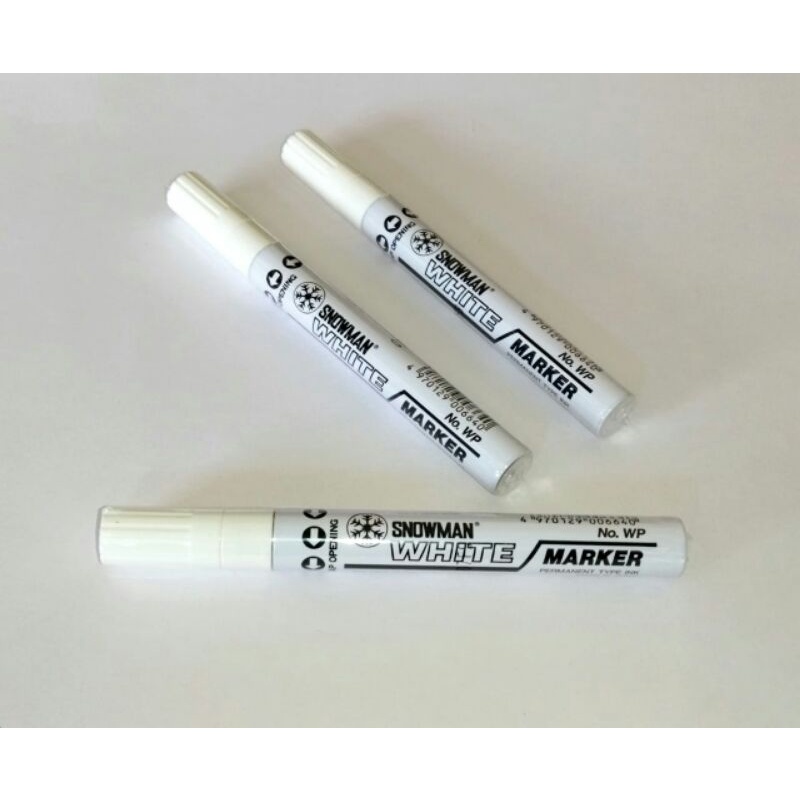 Jual Spidol Snowman White Paint Marker WP-12 / Spidol Tinta Putih ...