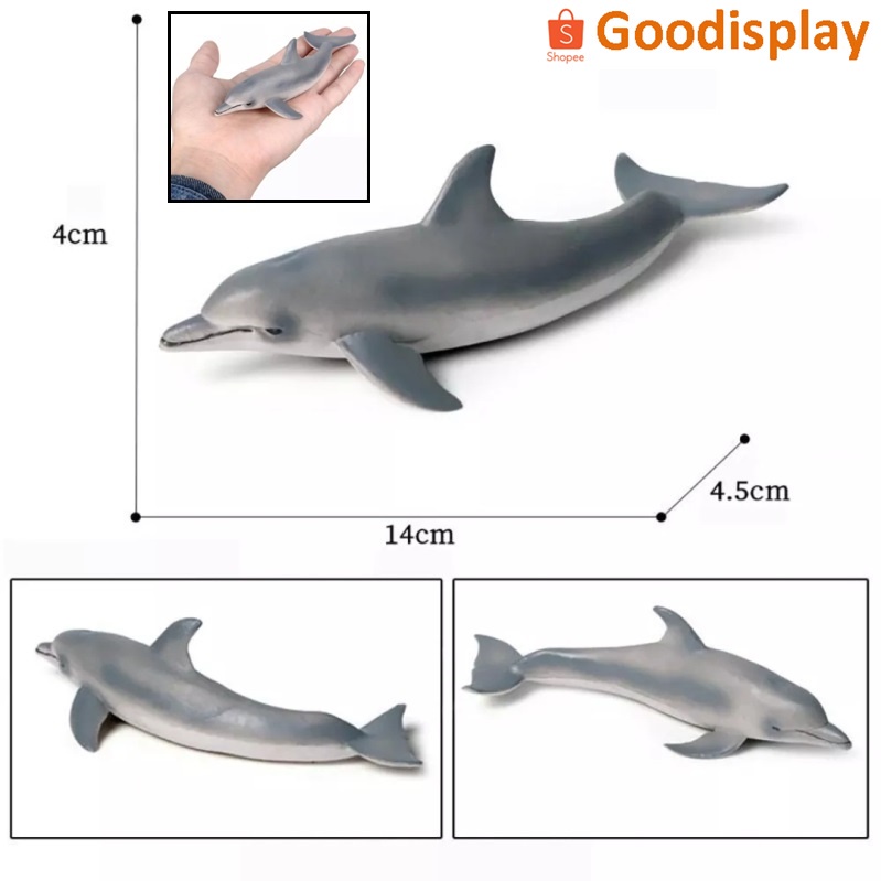 Jual aneka mainan hewan binatang laut miniatur ikan paus hiu orca sperm ...