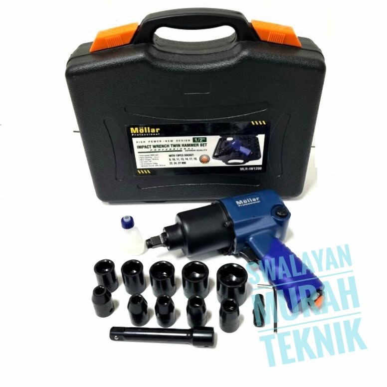 Jual Air Impact Wrench Twin Hammer MOLLAR IW1200/2000 Alat Buka Baut ...