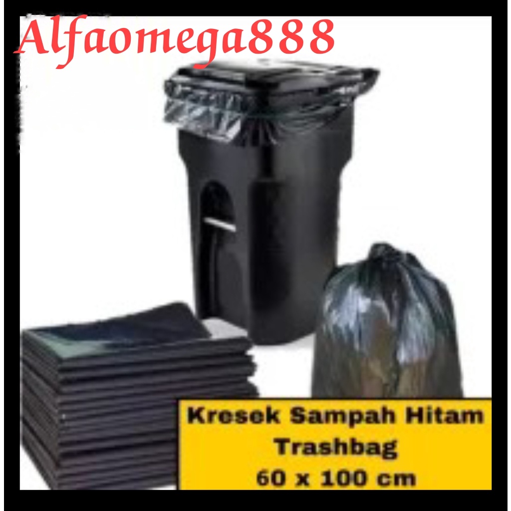 Jual Plastik Sampah / Trash Bag HITAM best quality 60x100 | Shopee ...