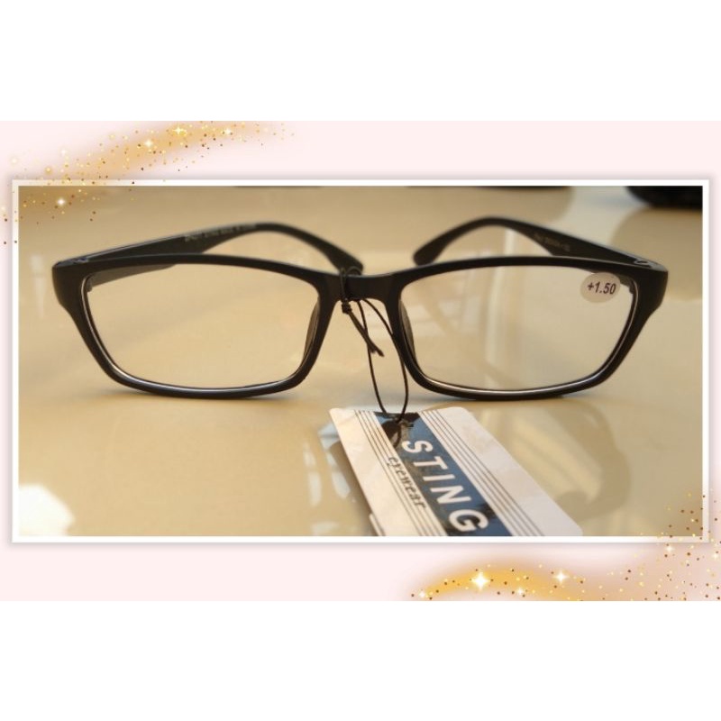 Jual Kacamata Baca Plus Frame Hitam Doff Berbagai Ukuran | Shopee Indonesia