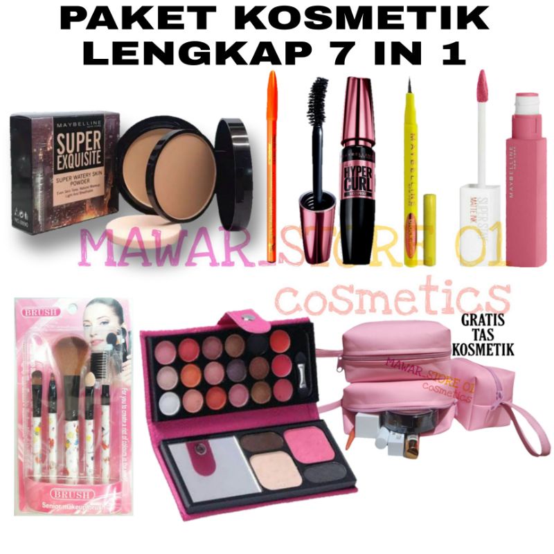 Jual Paket Make Up Maybelline Lengkap 7 in 1 / Paket Hemat Kosmetik ...