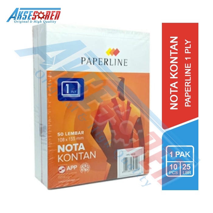 Jual NOTA PEMBELIAN 1 PLY PAPERLINE [PPL-NK-K1-TK/10 BUKU] / NOTA ...