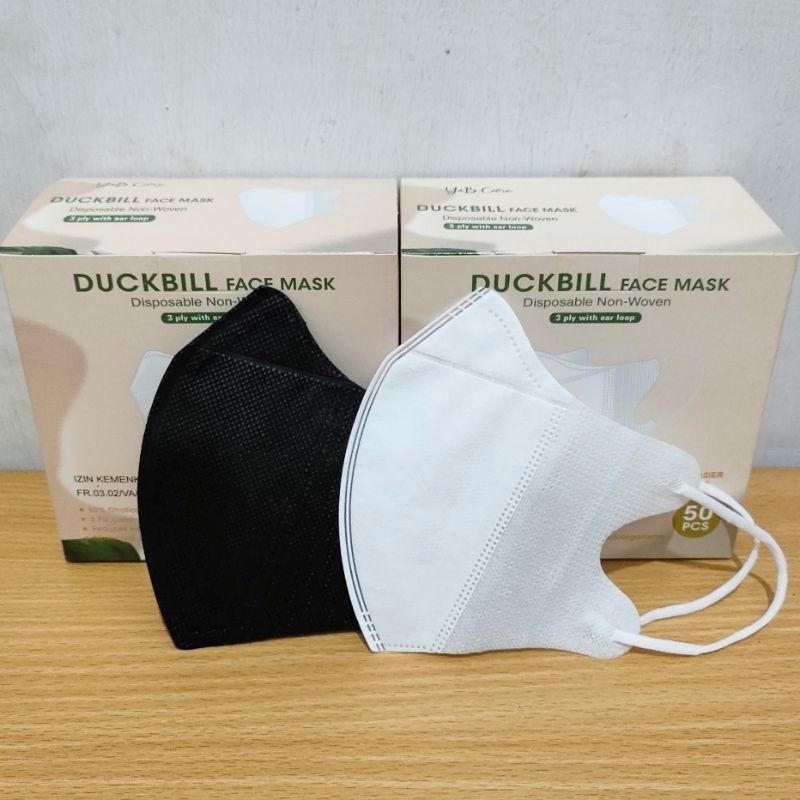 Jual DUCKBILL YNB FACEMASK MASK GARIS MIRIP SENSI ISI 50 PER BOX ...