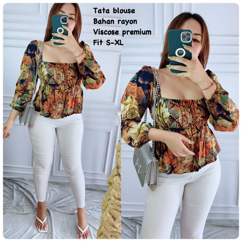 Jual Blouse Wanita Tata Blouse Viscose (COD) | Shopee Indonesia