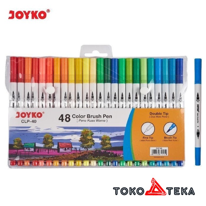 Jual COD Joyko Color Brush Pen Set CLP-40 Double Tip Pena Kuas 48 Warna | Shopee Indonesia