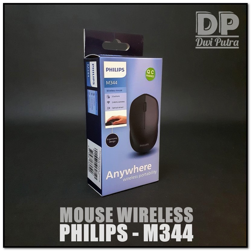 Jual MOUSE WIRELESS PHILIPS M344 ANYWHERE // PHILIP USB RADIO OPTICAL ...