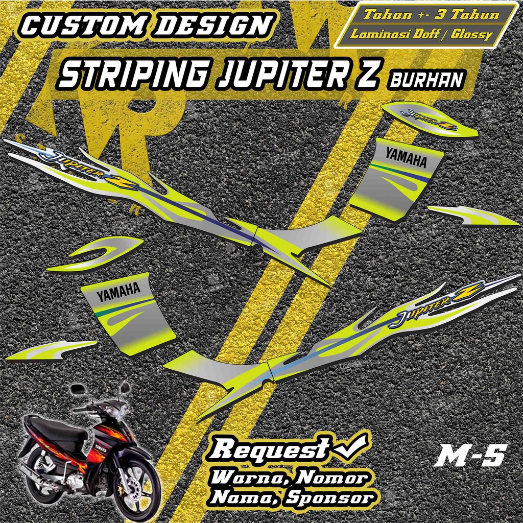 Jual Stiker Striping Jupiter Z Custom Desain | Sticker Jupiter Z Burhan ...