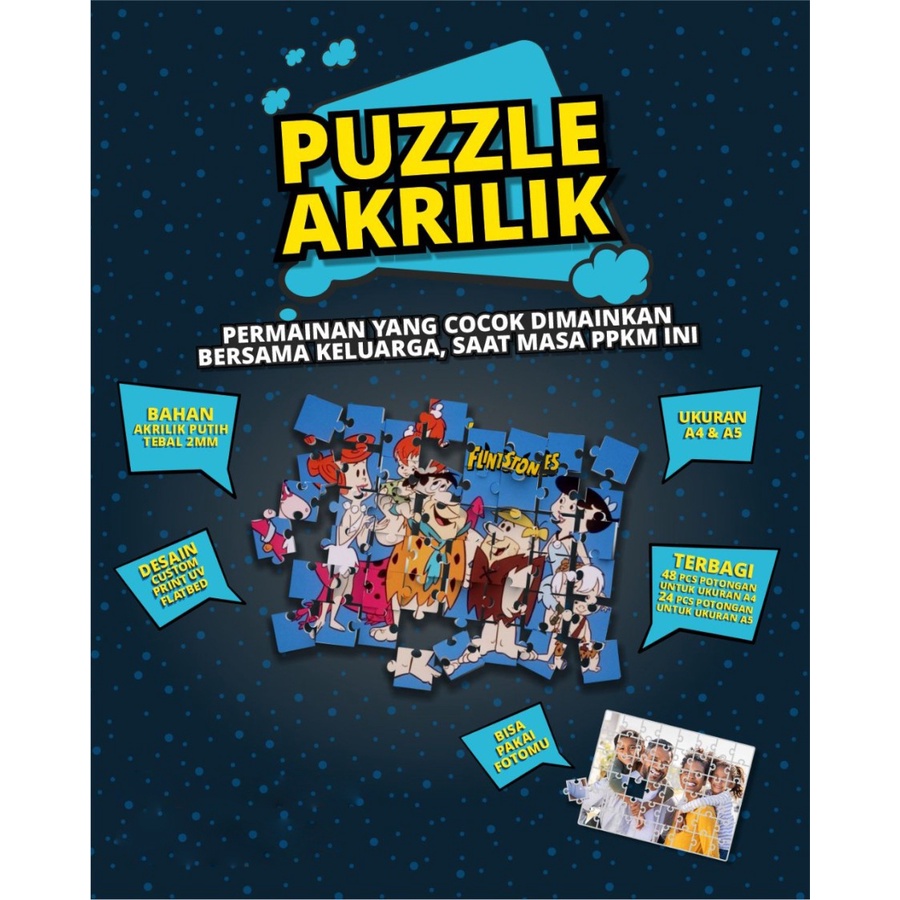 Jual Puzzle Akrilik + Pouch - Papan teka teki - Game - Custom Gambar ...