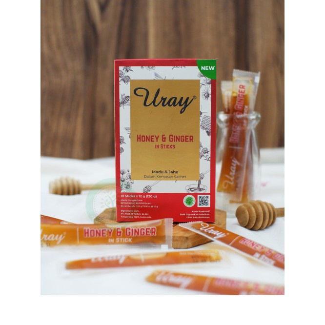 Jual Madu Uray Natural Honey & Ginger SACHET - 100% Madu Asli - 120 ...