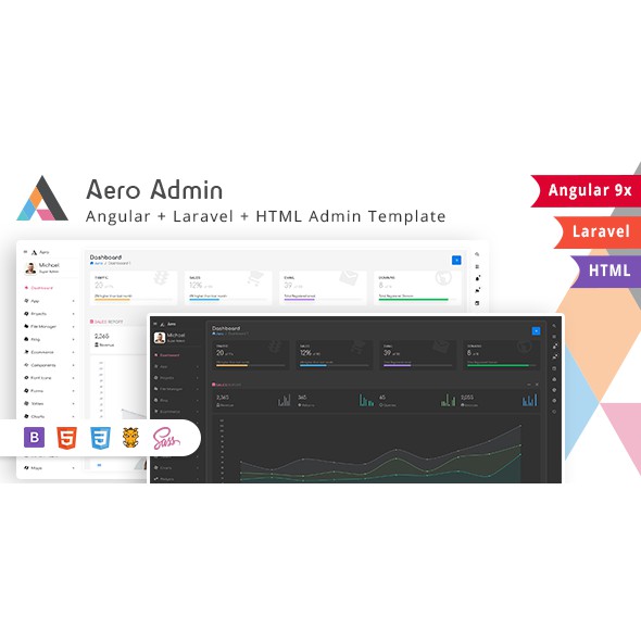 Jual Aero Admin - Angular + Laravel + HTML Admin Template | Shopee Indonesia